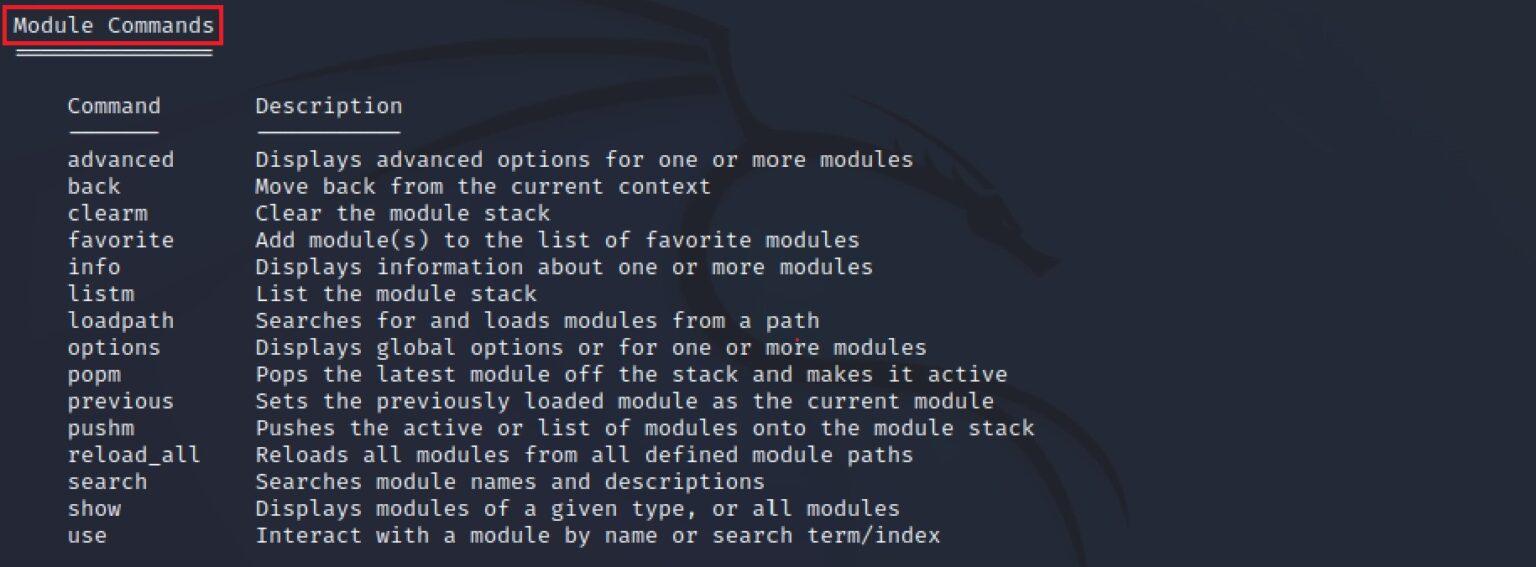 Metasploit Msfconsole: Comandos básicos módulos - Malware SA
