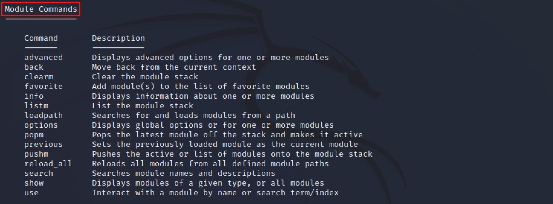 Metasploit Msfconsole: Comandos básicos módulos - Malware SA