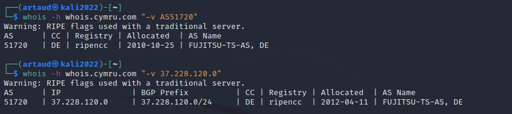 Consultas WHOIS: ASN, IP, Domain Lookup - Malware SA