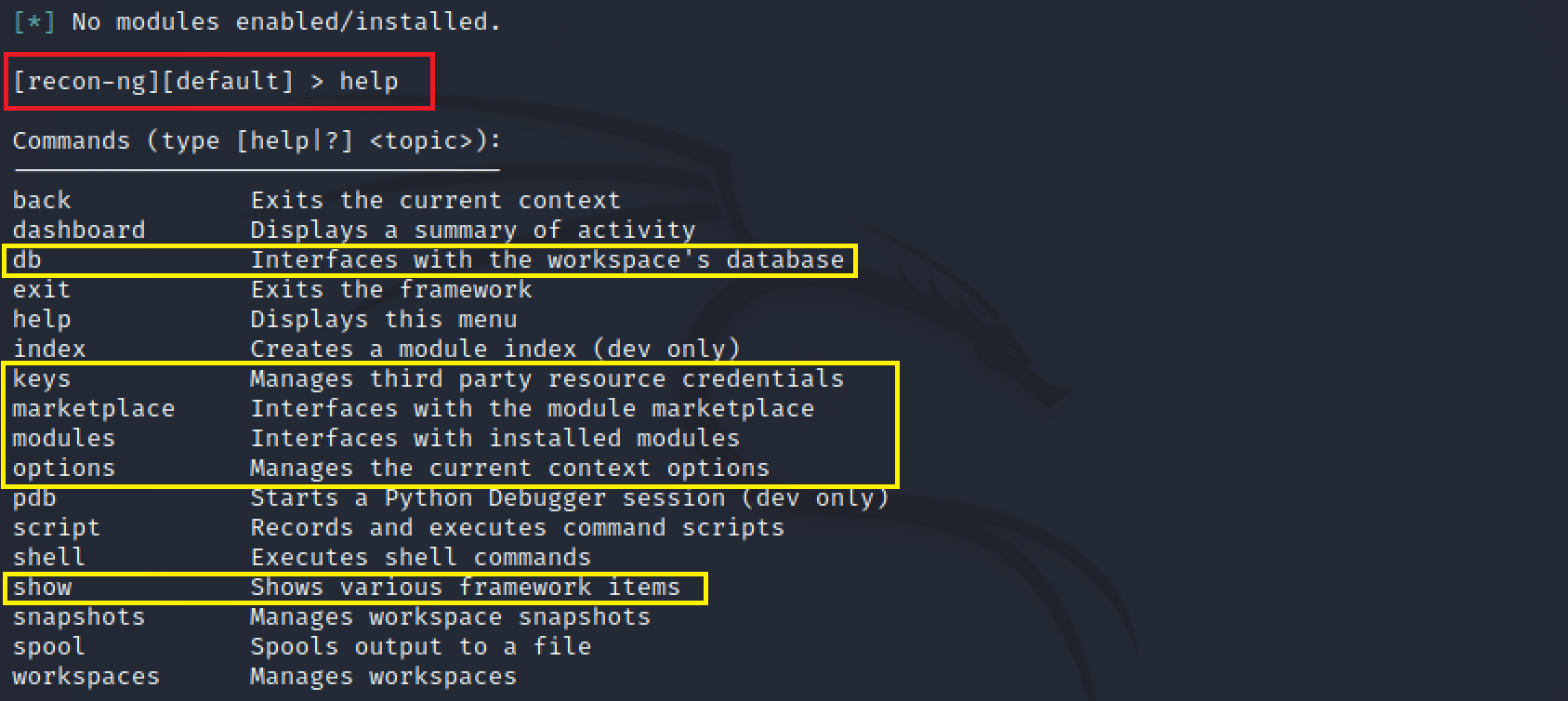 Recon-ng Kali Linux - Malware SA