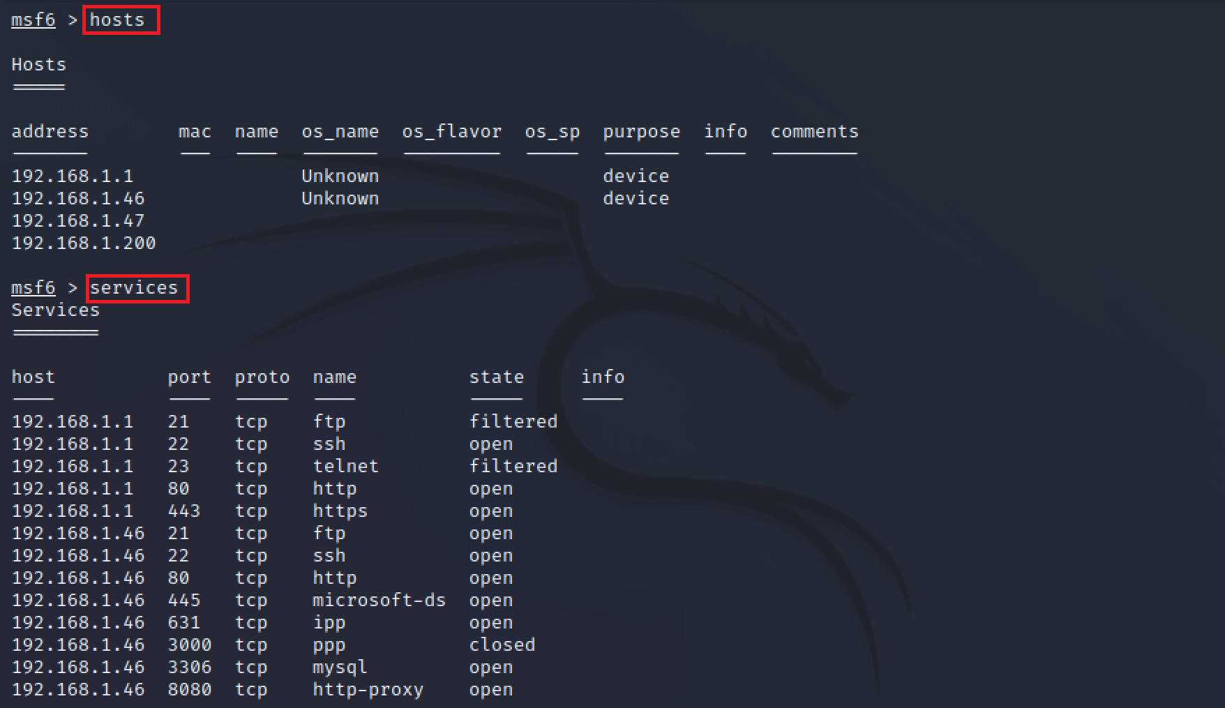 Metasploit Information Gathering and Scanning - Malwere SA